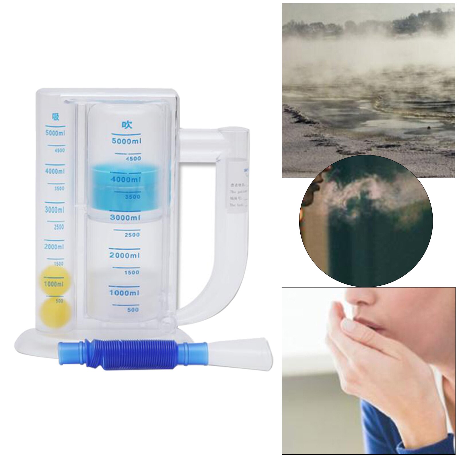 5000ml Lung Deep Breathing Trainer Exerciser, Brea... – Vicedeal