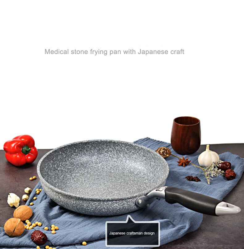Geetest Marble Stone Nonstick Frying Pan with Heat... – Grandado