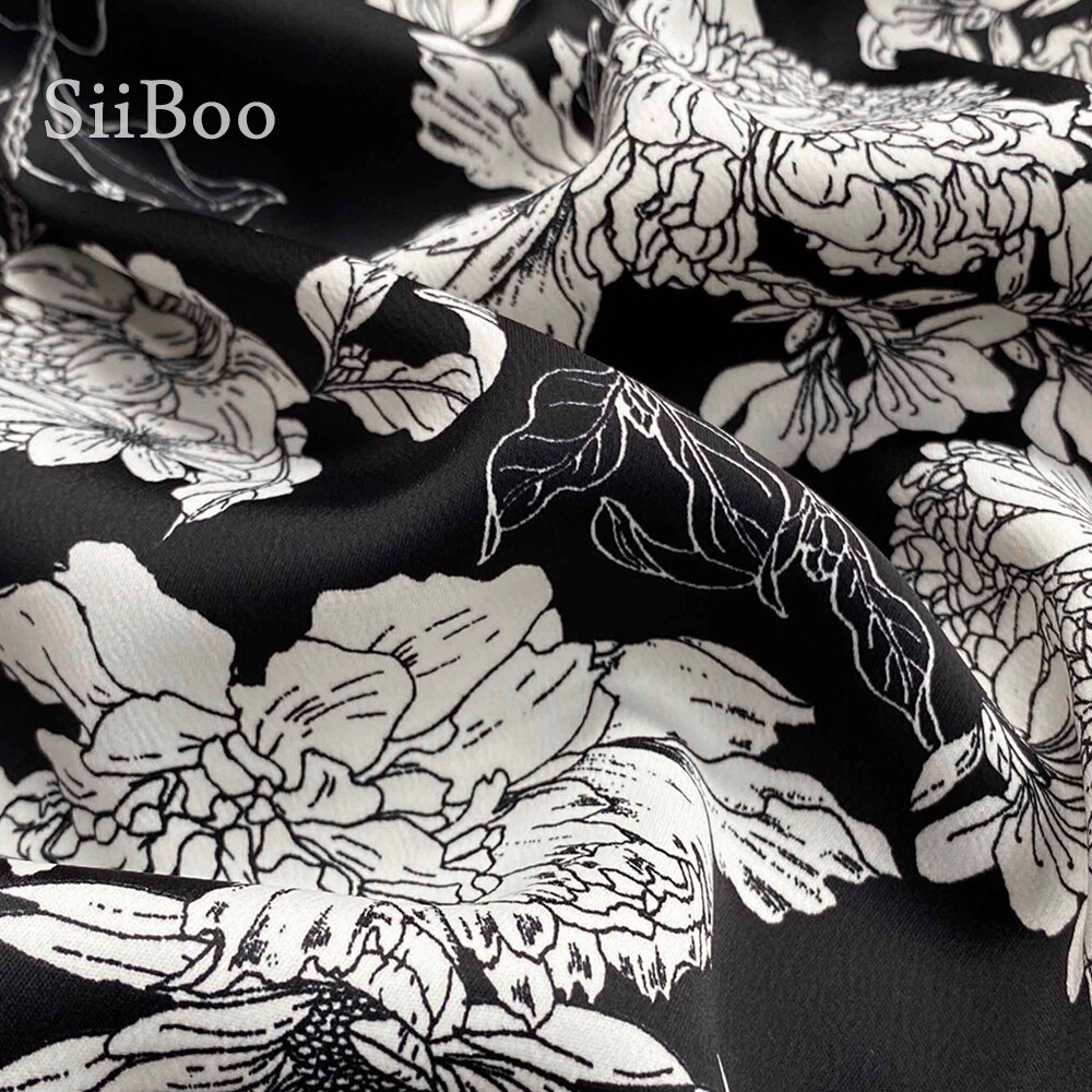 Siiboo polyester crepe satin fabric for dress shir... – Grandado