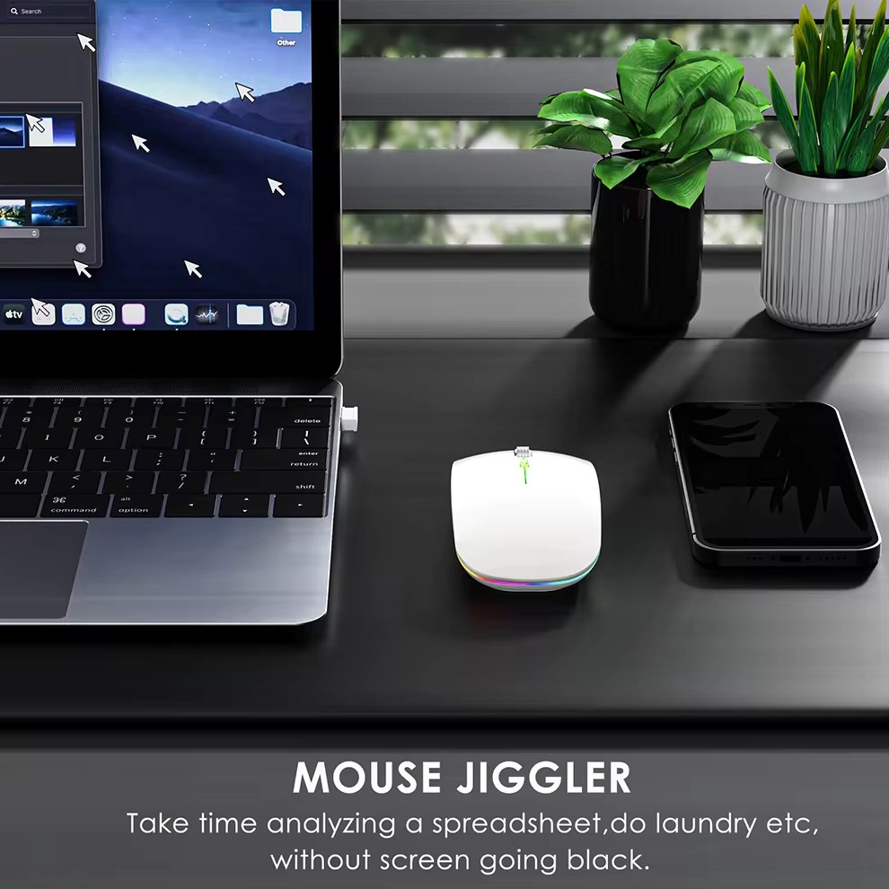 2.4G+Bluetooth Wireless Mouse Backlight Jiggler Mo... – Grandado