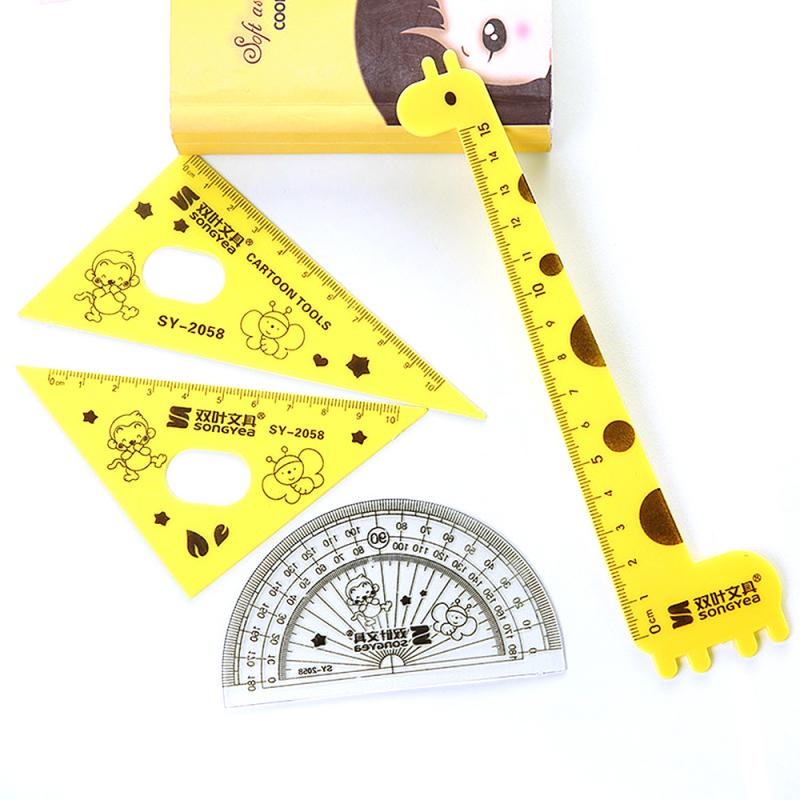 4 st student linjal 1 set söt tecknad giraff djur ... – Grandado