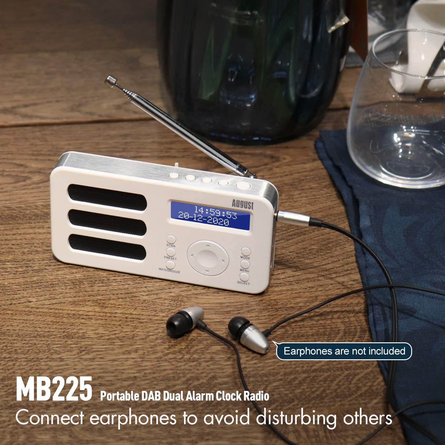Portable Digital Radio August MB225 DAB/DAB +/FM R... – Grandado