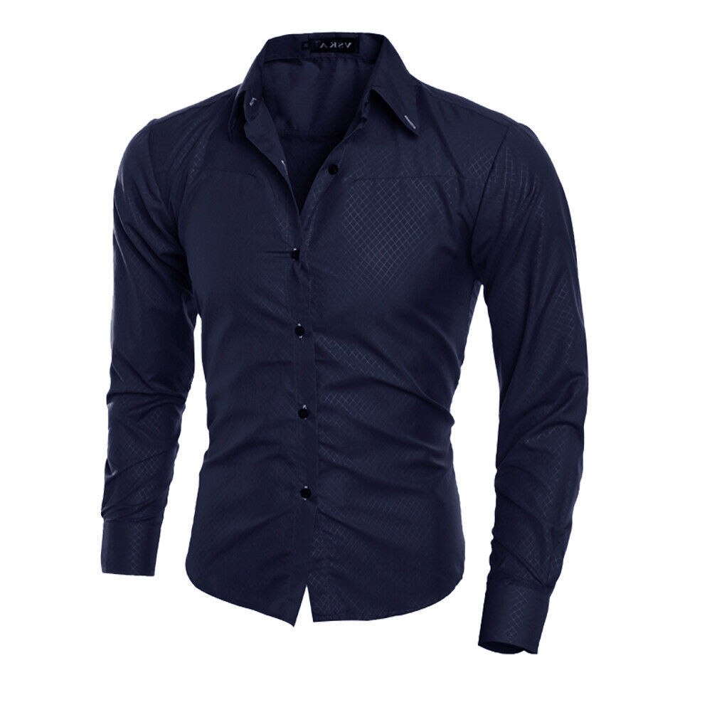 Luxury Men's Stylish 5 Colors Dress Shirt Slim Fit... – Grandado