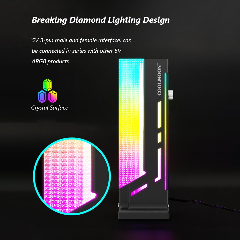 COOLMOON CM-GH2 Vertical GPU Support Holder Colorf... – Grandado