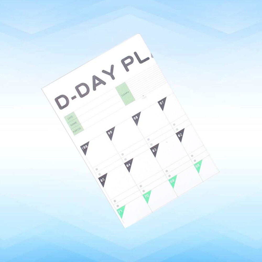 100 Day Countdown Calendar Learning Schedule Perio... – Grandado