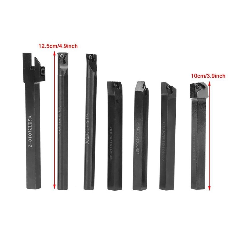 7Pcs 10mm Shank Lathe Turning Tool Holder Boring B... – Grandado