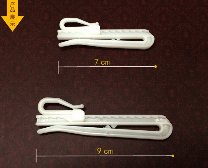 100 pcs 7cm 9cm Plastic Adjustable Curtain Hooks T... – Grandado