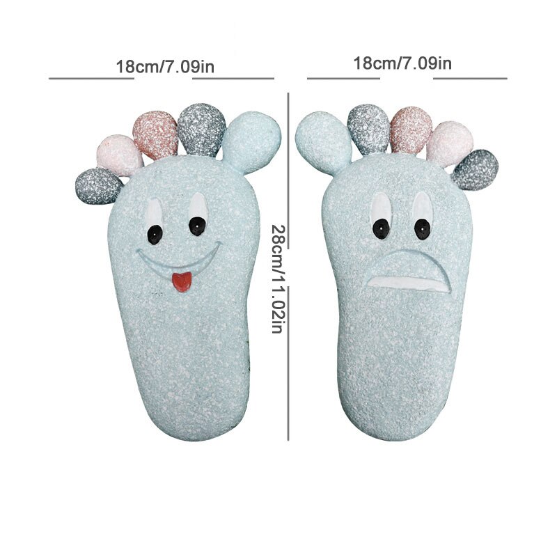 Resin Expression Foot Lawn Foot Stone Kindergarten... – Grandado