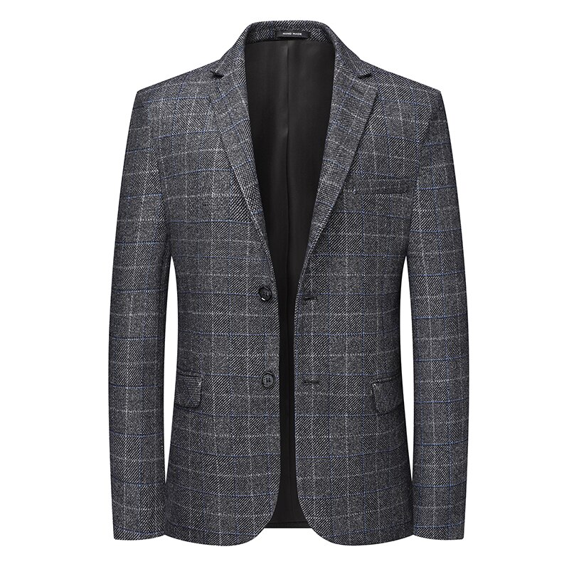 Spring Autumn Men Plaid Blazer Business Suit Casua... – Vicedeal