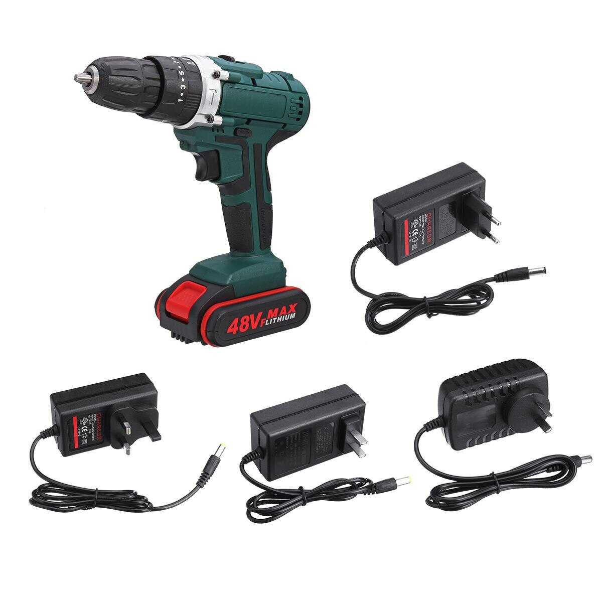 48V Double Speed Power Drills Cordless Electric Dr... – Vicedeal