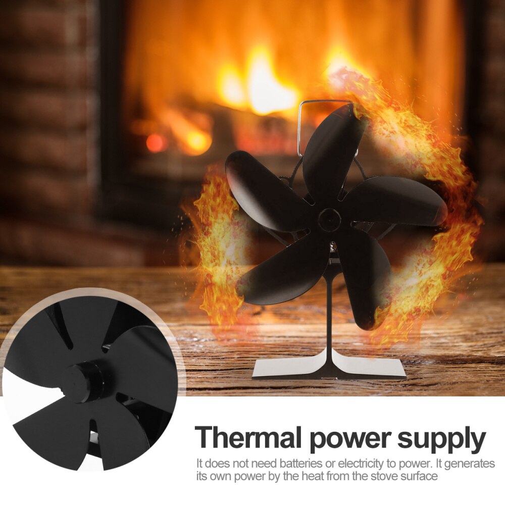 Thermal Power Fan Fireplace Fan 5 Blades Heat Powe... – Grandado