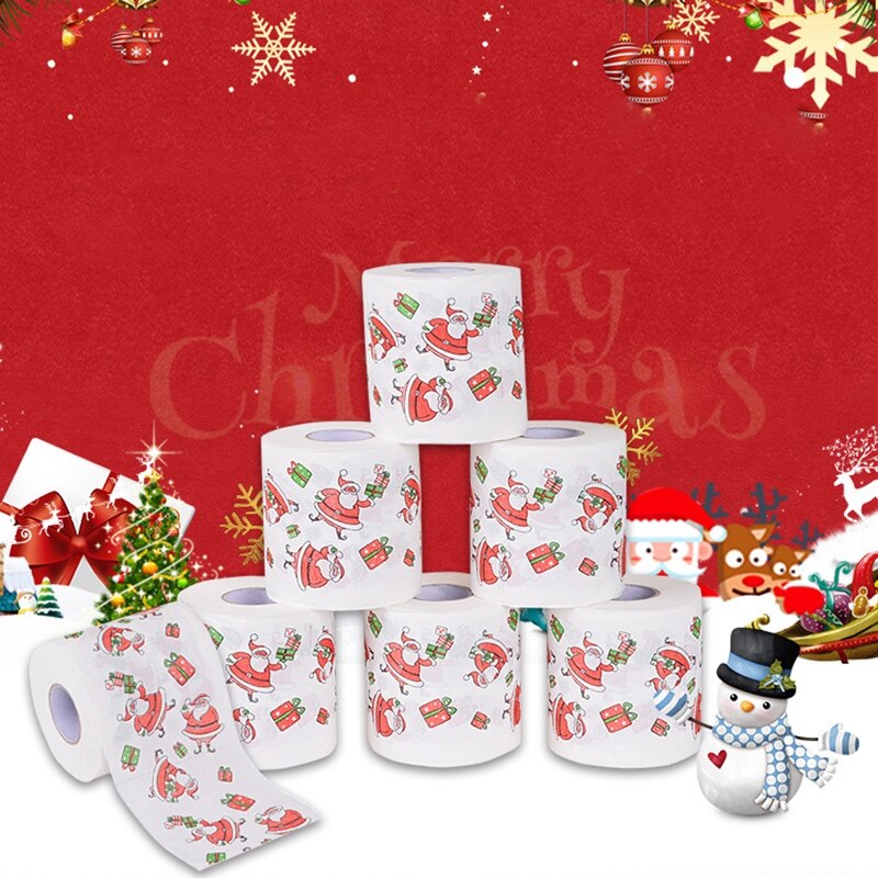 2 Layers 10 Rolls Merry Christmas Hand Roll Paper ... – Vicedeal