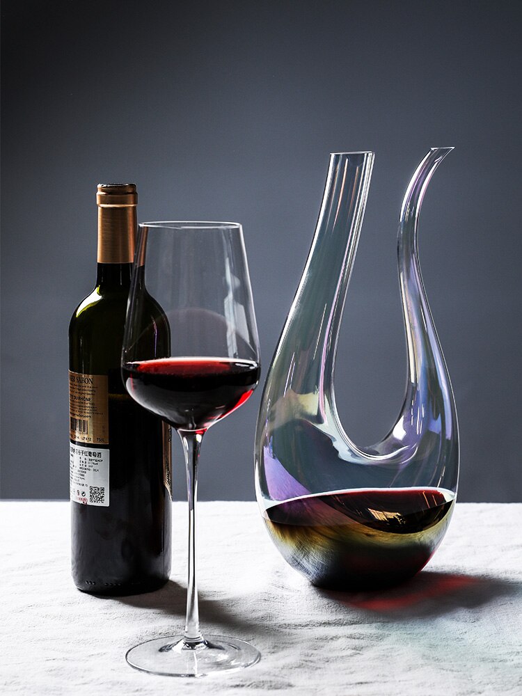 European Lead Free Crystal Wine Decanter U Type Tr... – Vicedeal