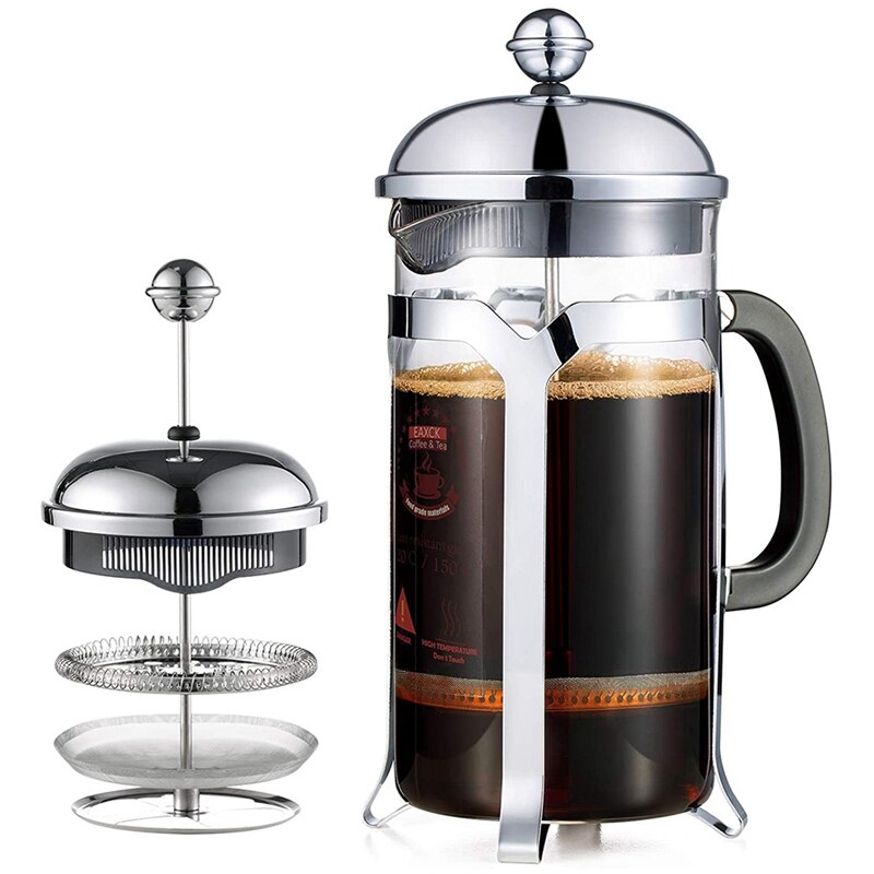 French Press Coffee Maker,Press System,Heat Resist... – Vicedeal