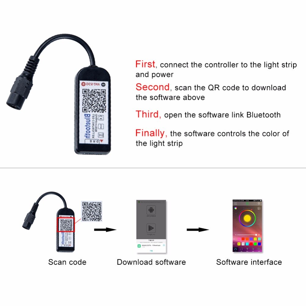 Bluetooth RGB RGBW LED Controller Smartphone Andro... – Vicedeal