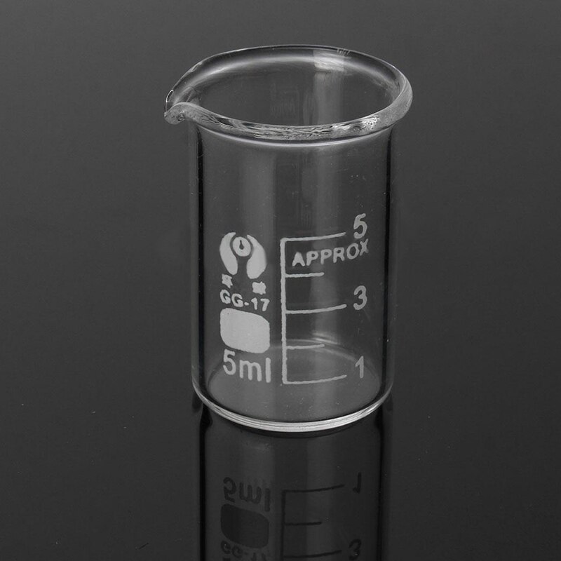 5Pcs Lab Glass Beaker Set 5/10/25/50/100ml Borosil... – Grandado