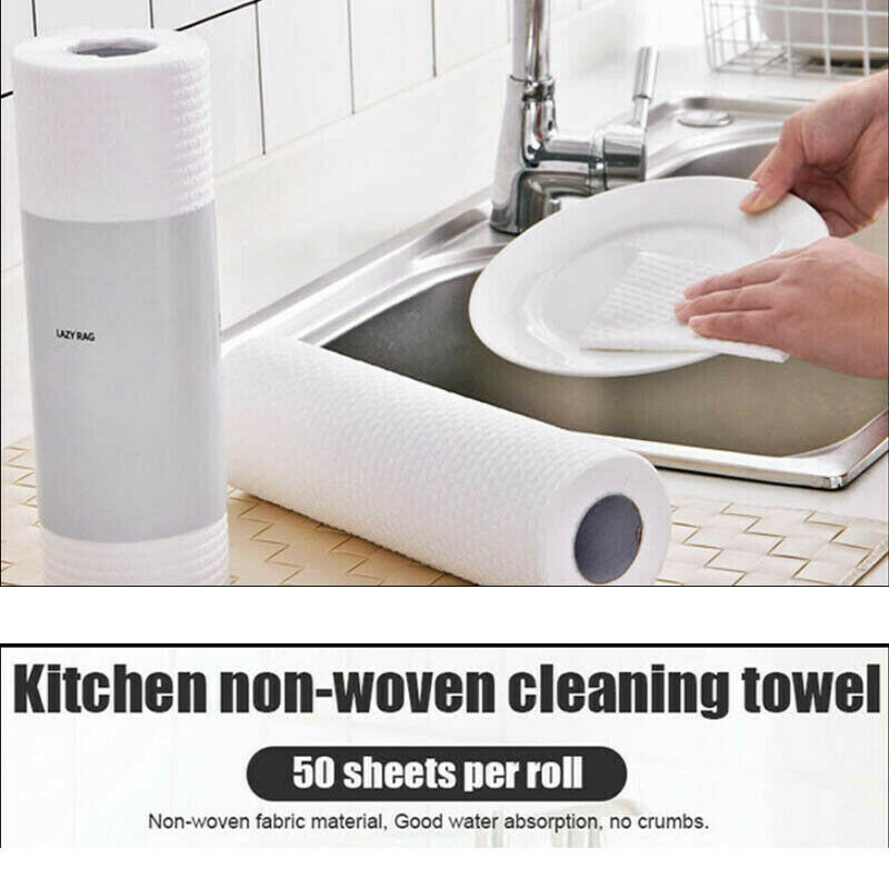 50Sheet/Roll Disposable Cleaning Towel Non Woven F... – Grandado