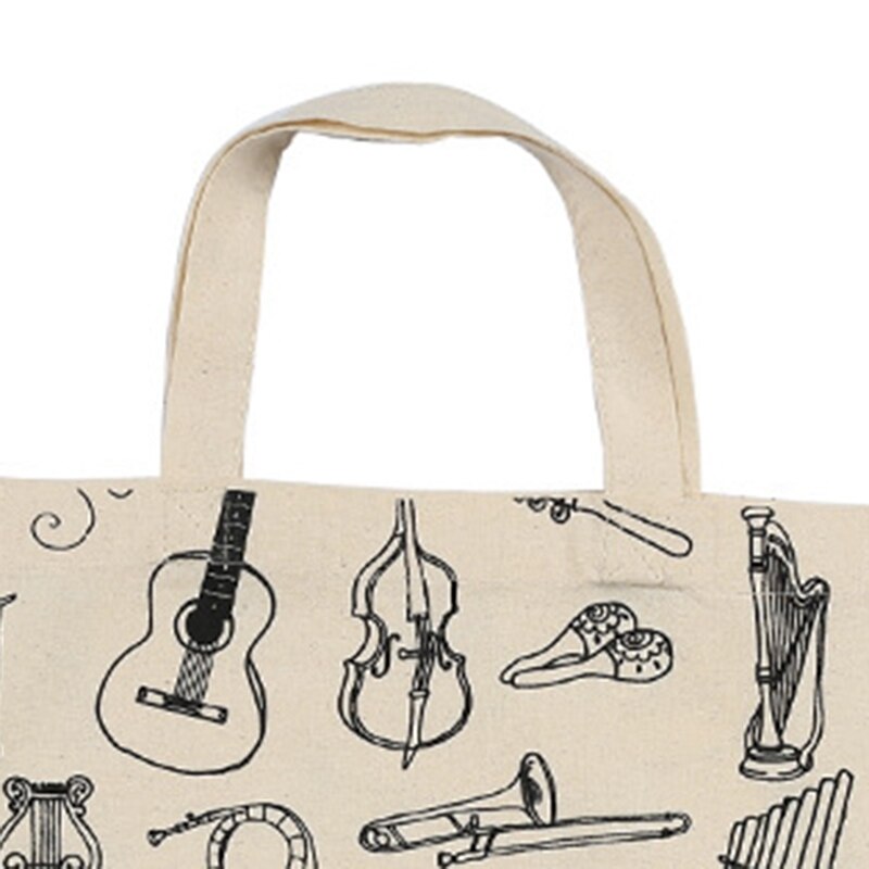 Music Score Cotton Handbag Musical Elements Note T... – Grandado