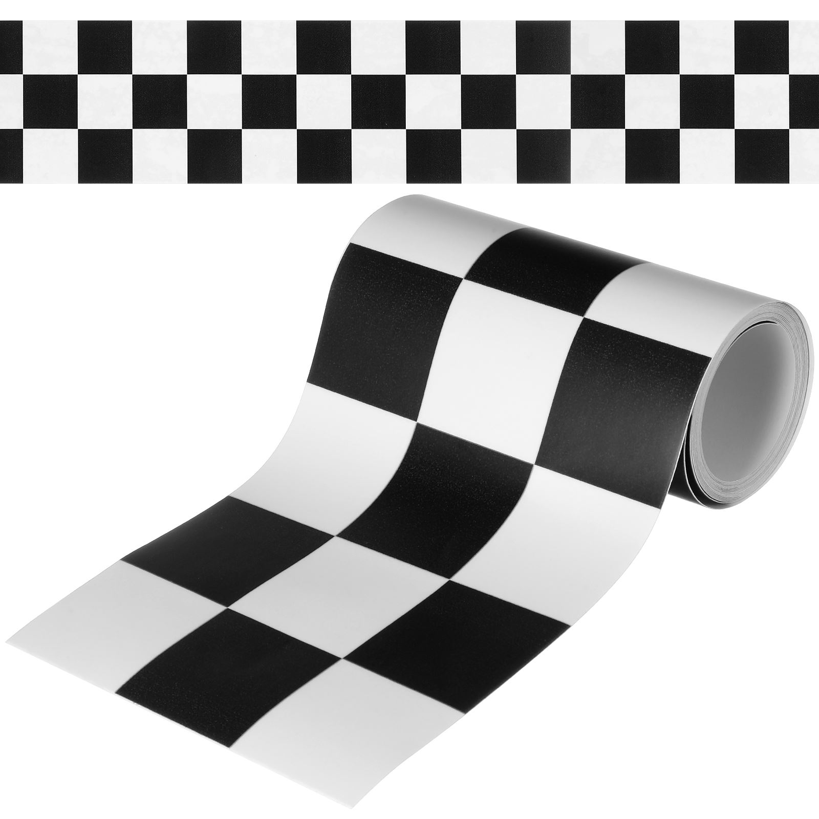 1 Roll Border Sticker Checkered Sticker Black Boar... – Grandado