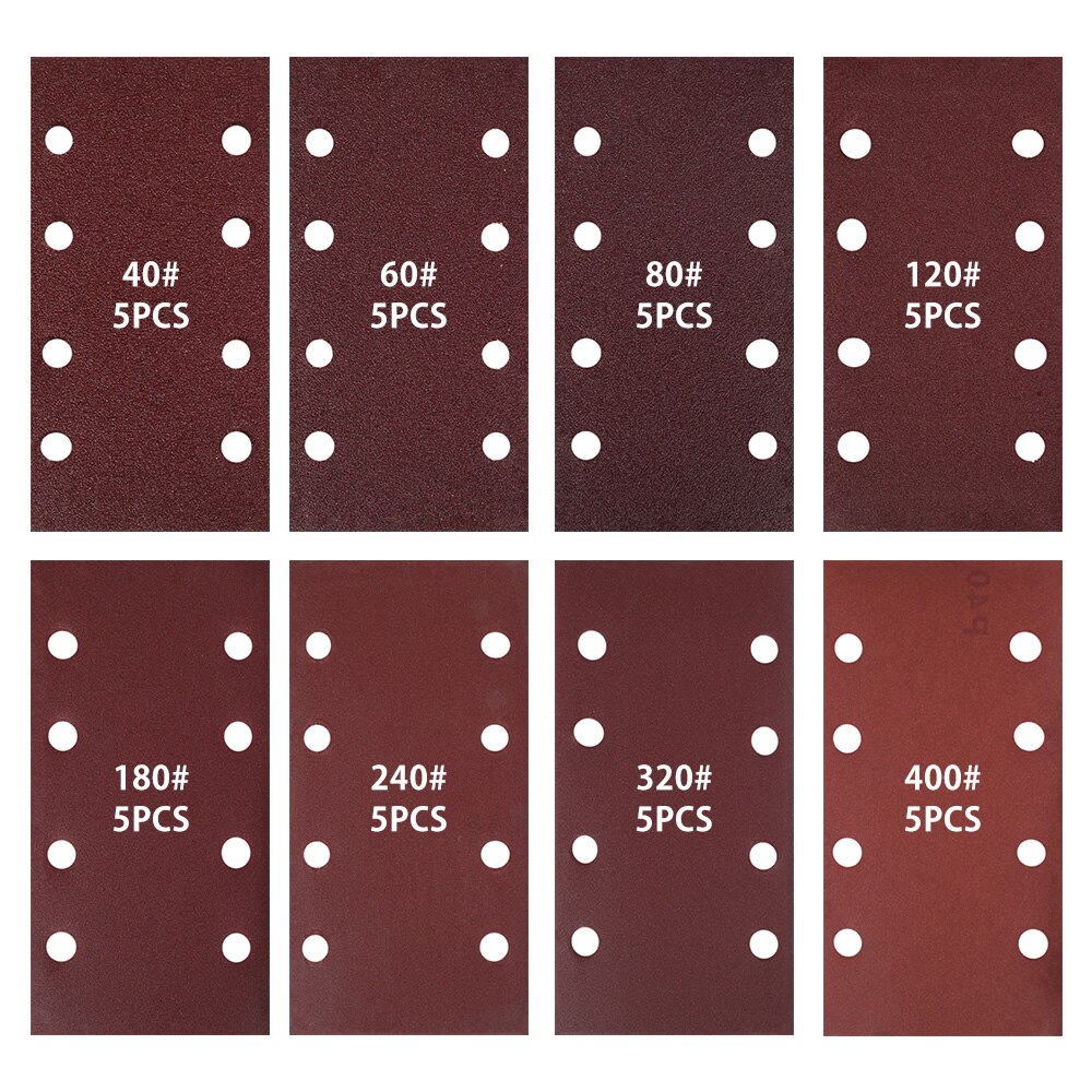 40Pcs Hook and Loop Sanding Paper Punched Sheets S... – Vicedeal