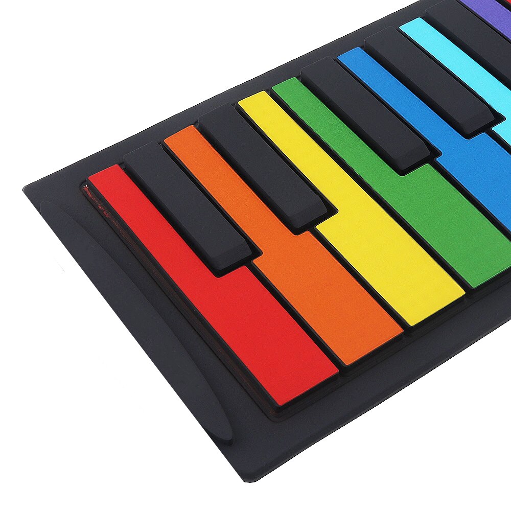 49 Keys Silicon Rainbow Color Flexible Hand Roll U... – Grandado
