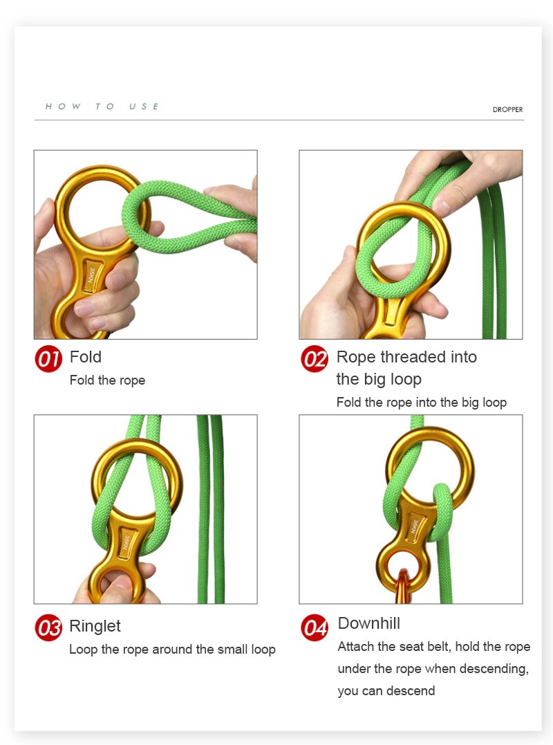 Outdoor Speed 8-ring Descent Device High Altitude ... – Grandado