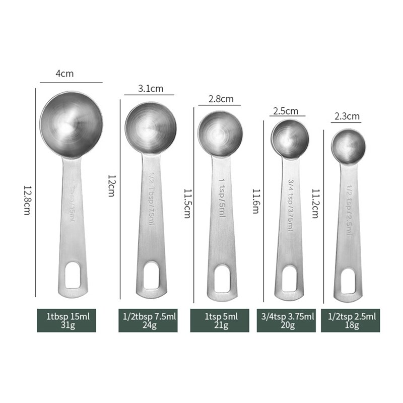 Stainless Steel Measuring Spoon Set 9 Measuring Sp... – Grandado