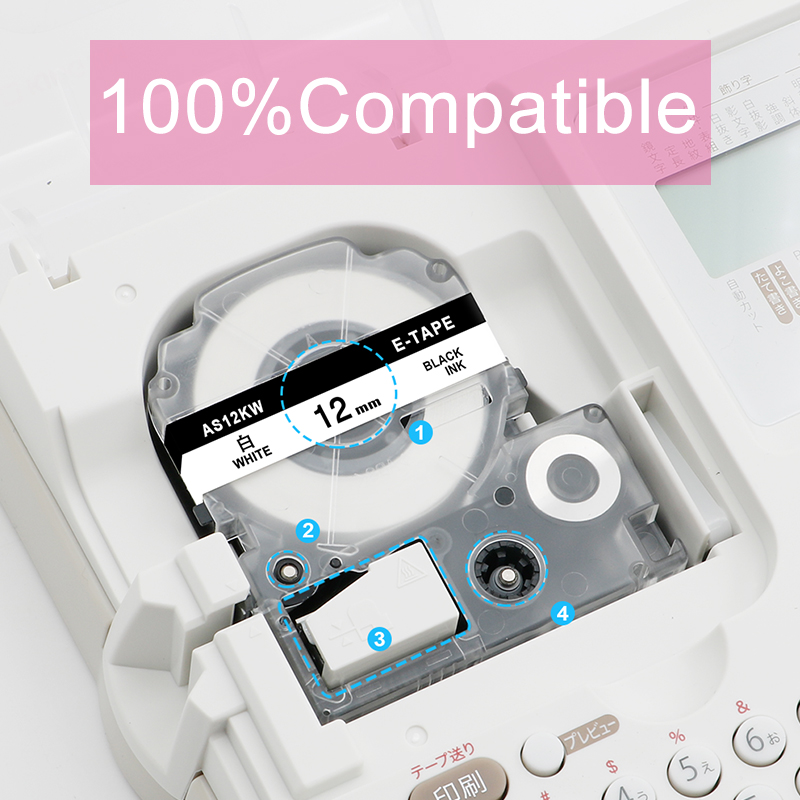 Labelife 6PK label Tapes SS12KW (12mm*8m) Compatib... – Grandado