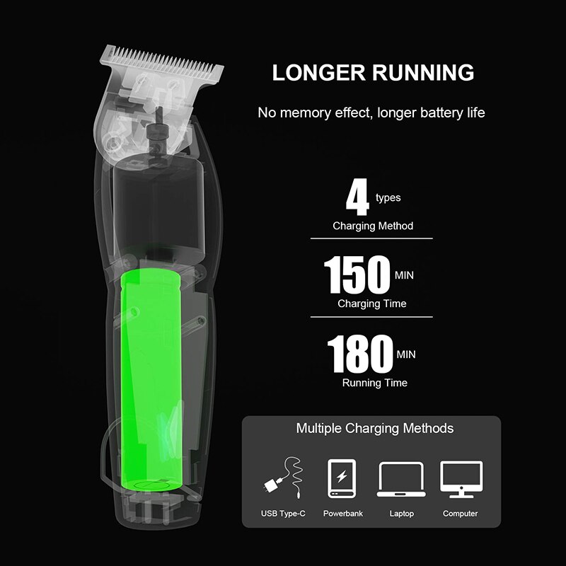 Electric Hair Clipper for Men Hair Trimmer USB Rec... – Grandado