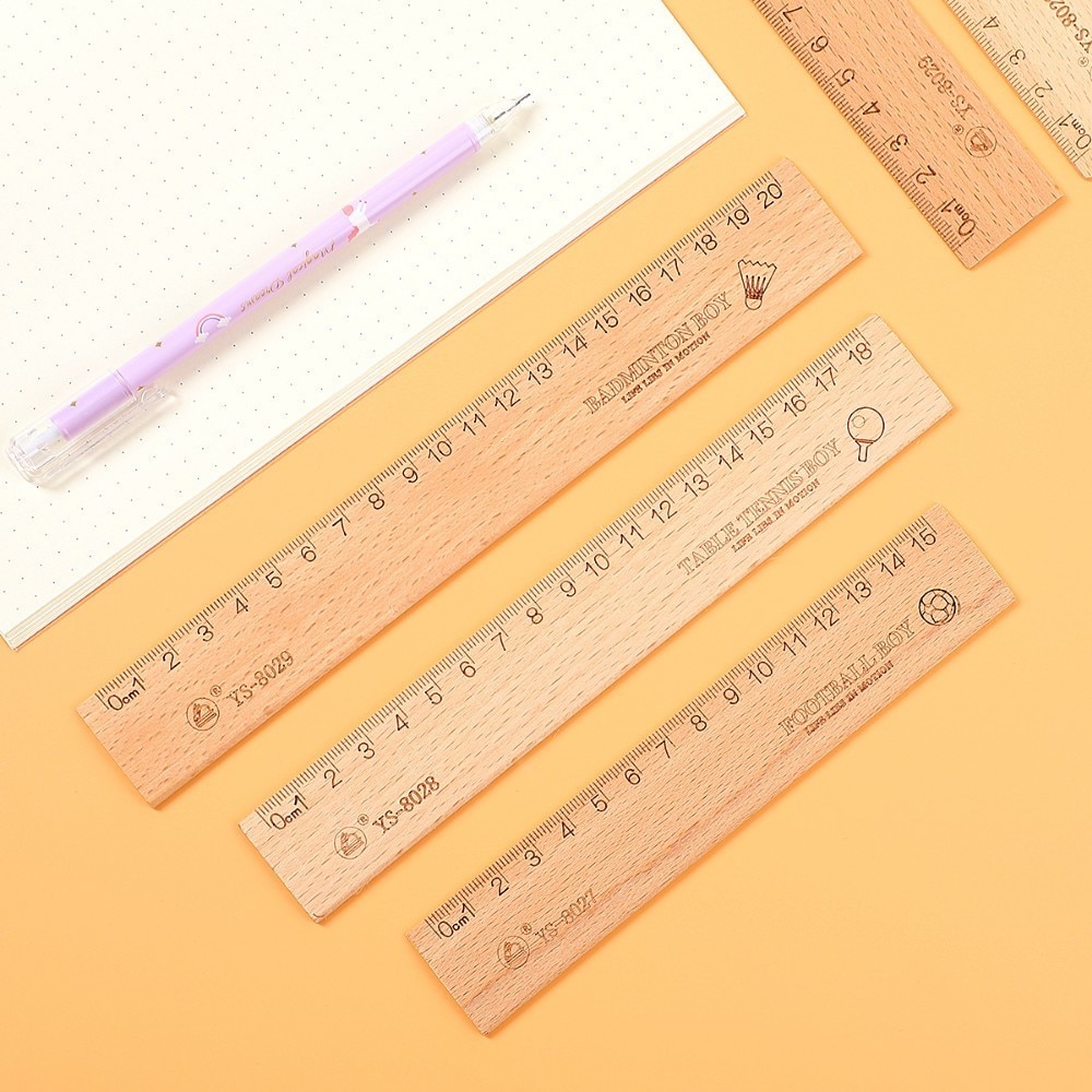 1PC Simple 15cm 18cm 20cm Wooden Ruler Metric Rule... – Grandado