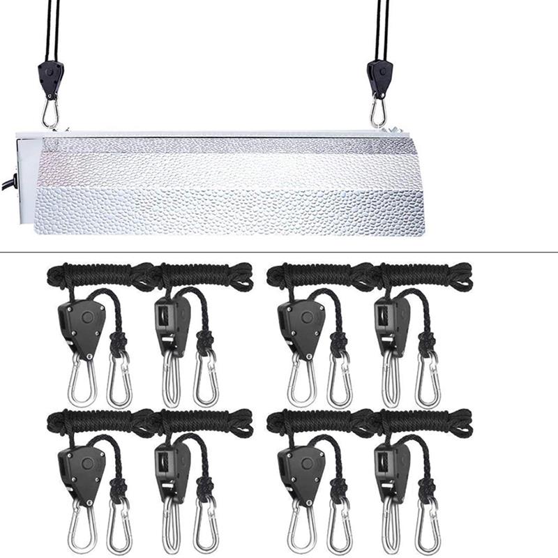 8Pcs Ratchet Hanger Verstelbare Touw Grow Light Ha... – Grandado