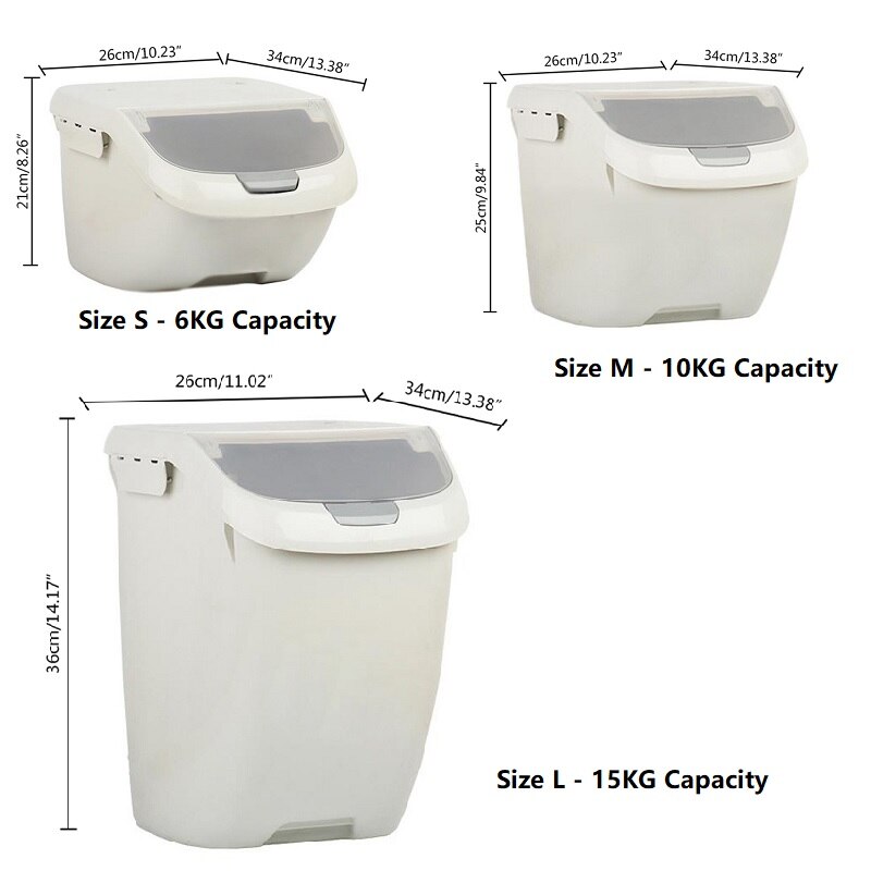 Plastic 6Kg Rice Grain Storage Box Sealed Moisture... – Grandado