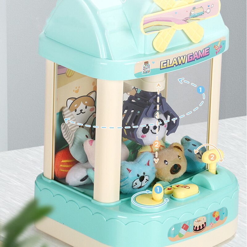 Kids Doll Catcher Claw Machine Coin Operated Candy... – Grandado