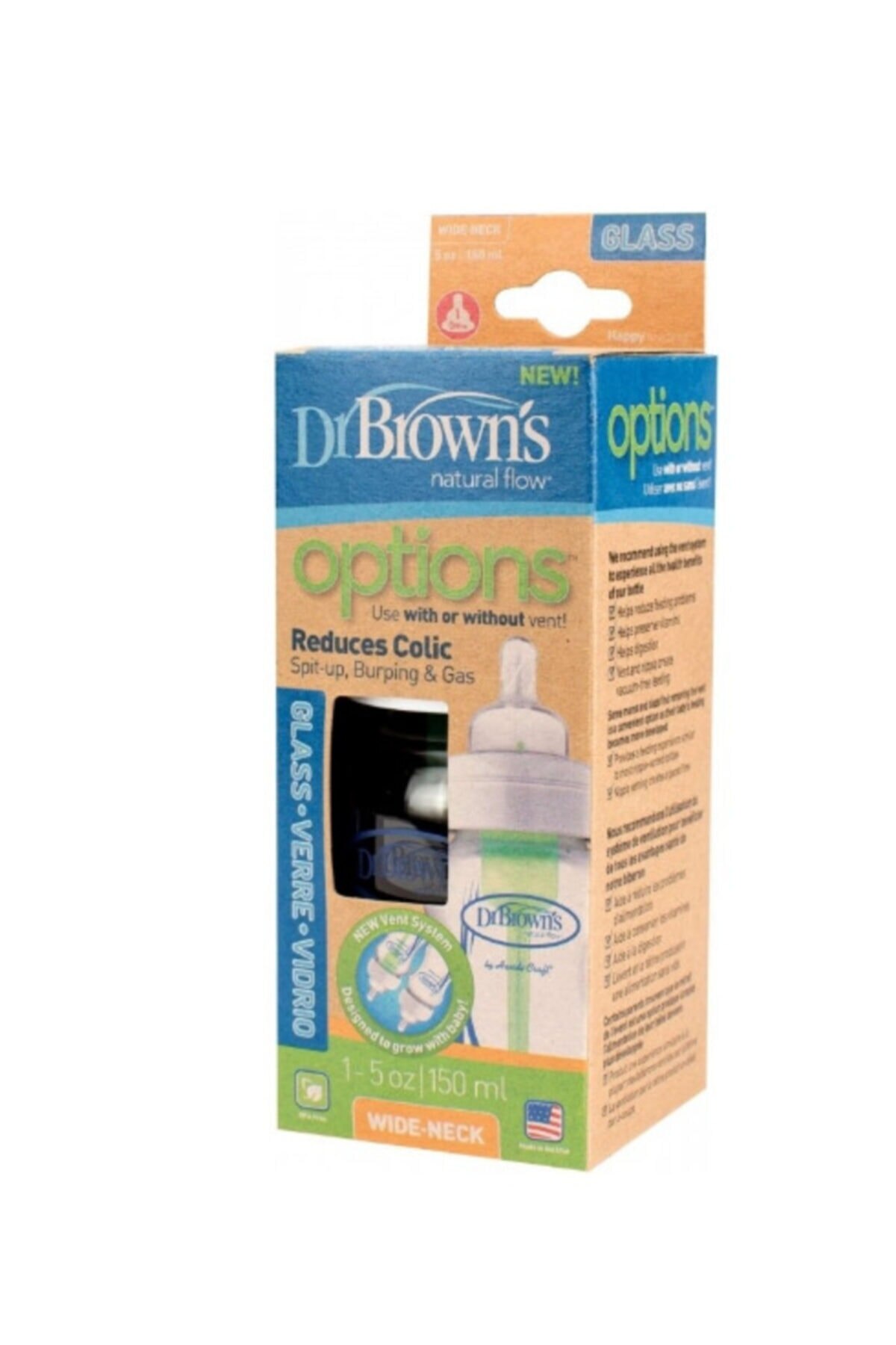 Dr. Brown's 150 Ml Glass Newborn Baby Bottle, ... – Grandado