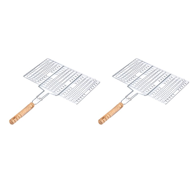 2 pakke grill grillkurv nonstick fisk grillkurv gr... – Grandado