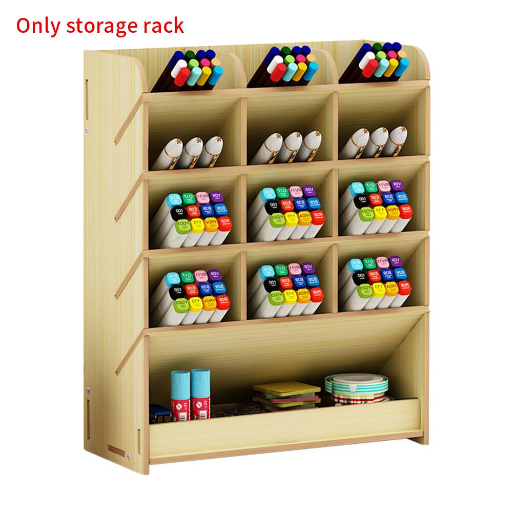 Multi-function Wooden Desktop Pen Holder Office Sc... – Grandado