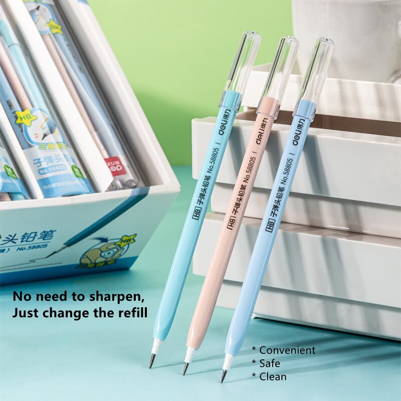 Deli Non-sharpening Pencils 3Pcs/set Student Writi... – Grandado