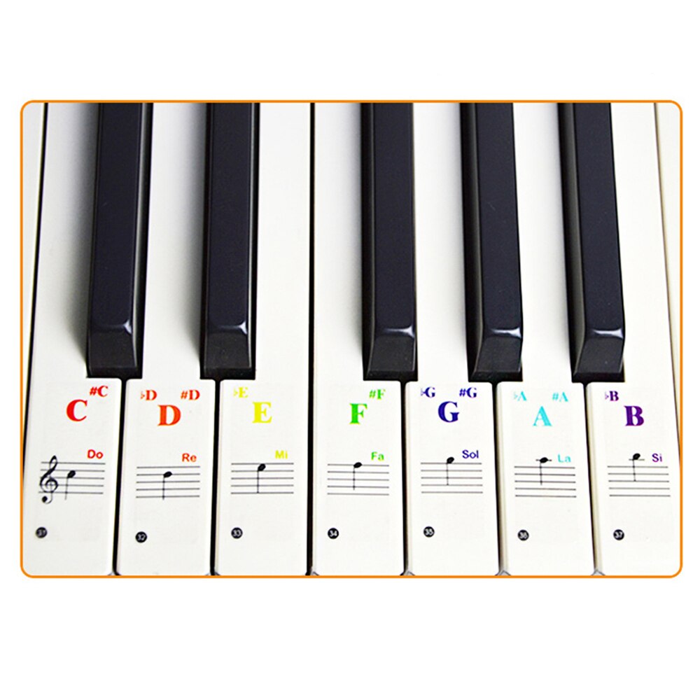 54/61/88 Key Piano Stickers Transparent Piano Keyb... – Grandado