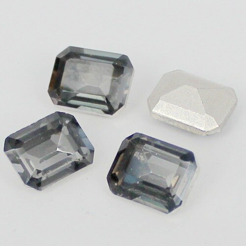 Black Diamond Rectangle Octagon Shape Crystal Glas... – Grandado