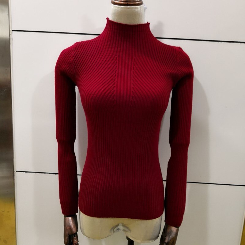 Half Turtleneck Sweater Women Thread-fitting Slim ... – Grandado