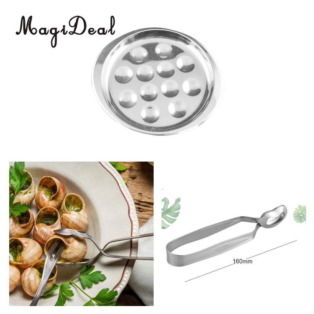 MagiDeal Escargot Tang en Plaat Slak Tang Rvs Keuk... – Vicedeal