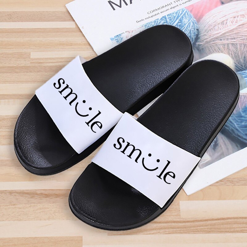 Vrouwen Slippers Glimlach Brief Zomer Strand Mode ... – Vicedeal