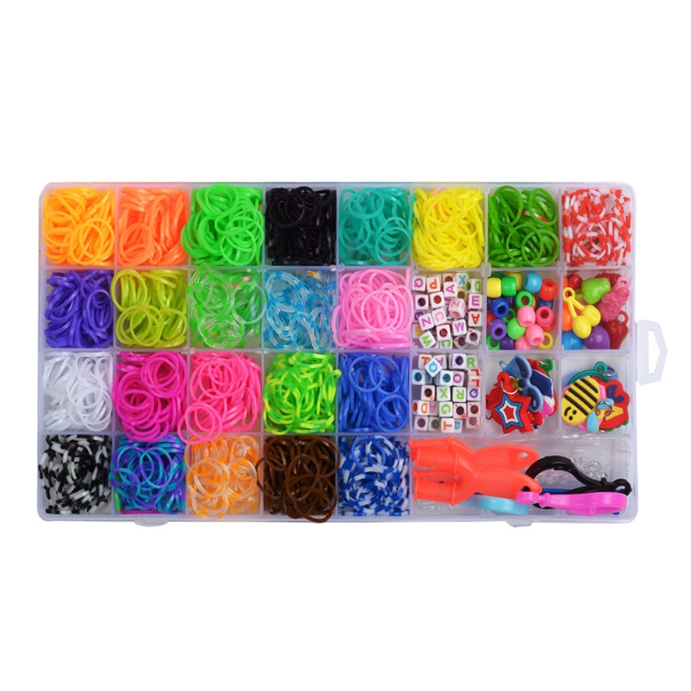 1500pcs Colorful Rubber Loom Bands Elastic DIY set... – Grandado