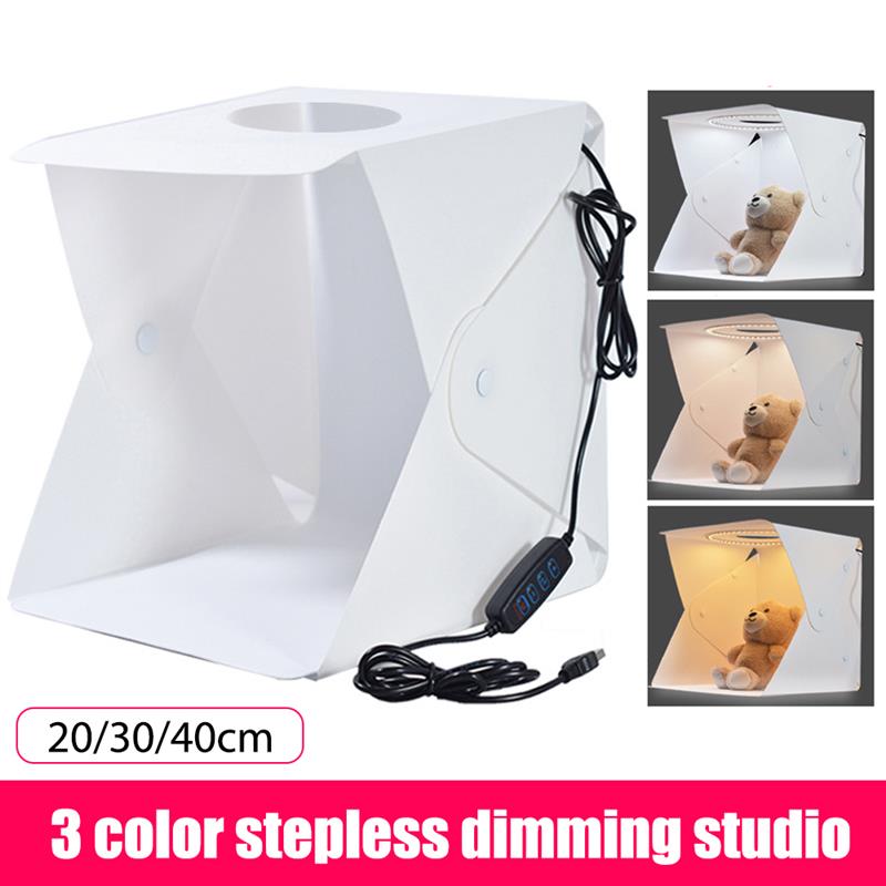 20/30/40cm Light Box LED Three-Color USB Rechargea... – Vicedeal