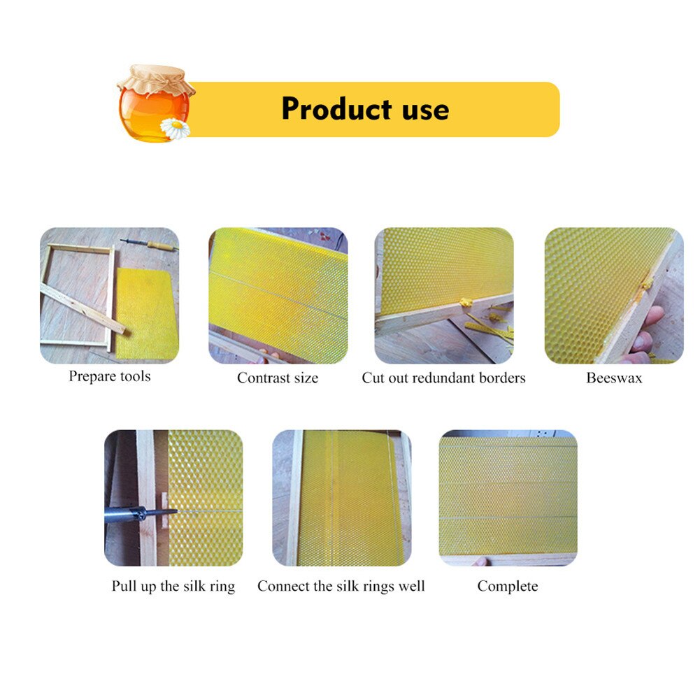 Hojas de cera de abejas con textura de panal, 10 U... – Grandado