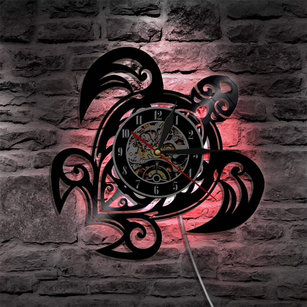 Sea Turtle Shape Wandklok Zee Dieren Vinyl Record ... – Vicedeal