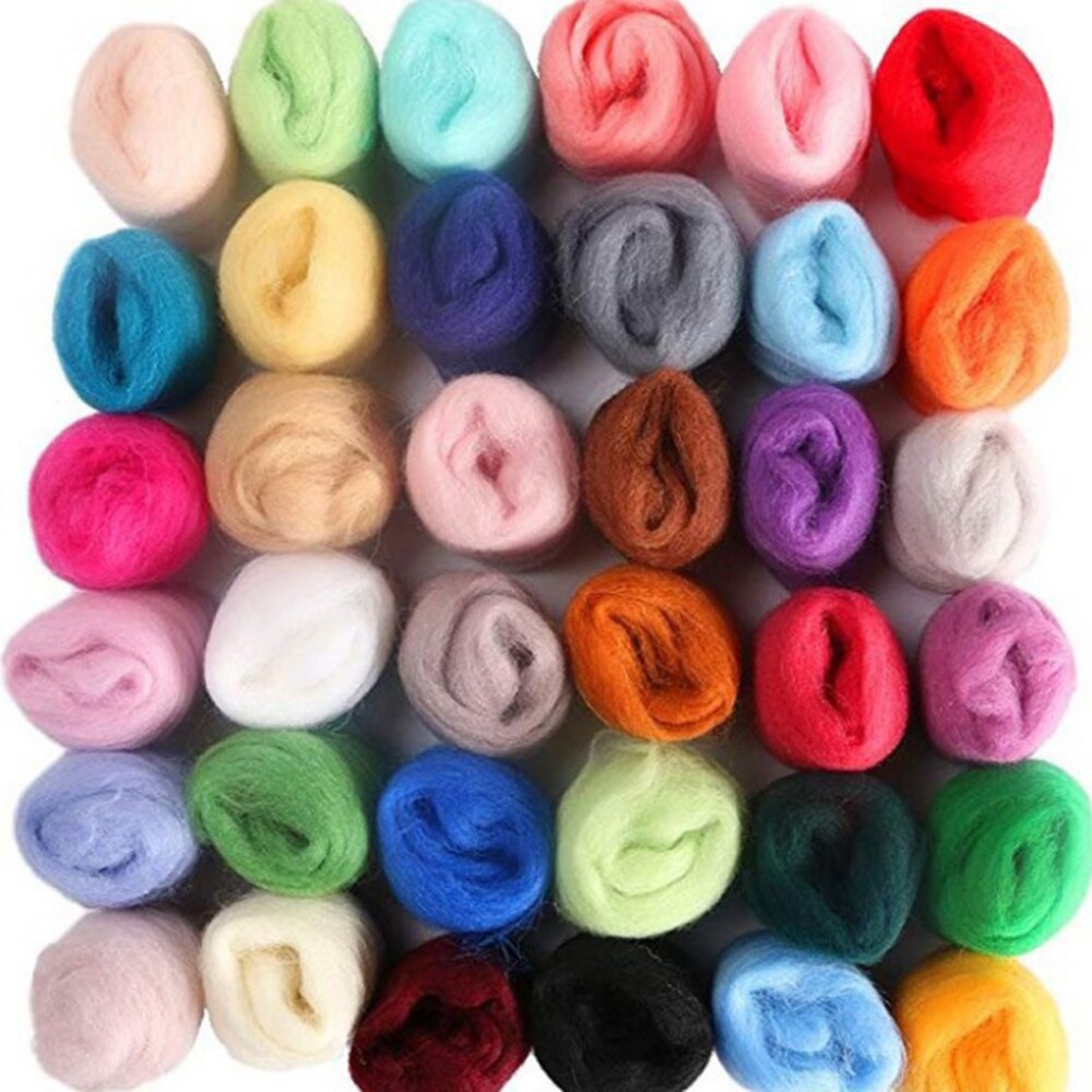12 colors wool felt material package handmade DIY ... – Vicedeal
