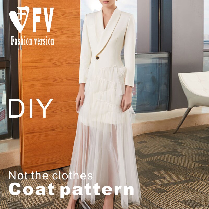 style women's coat pattern Slim long garment sewin... – Grandado