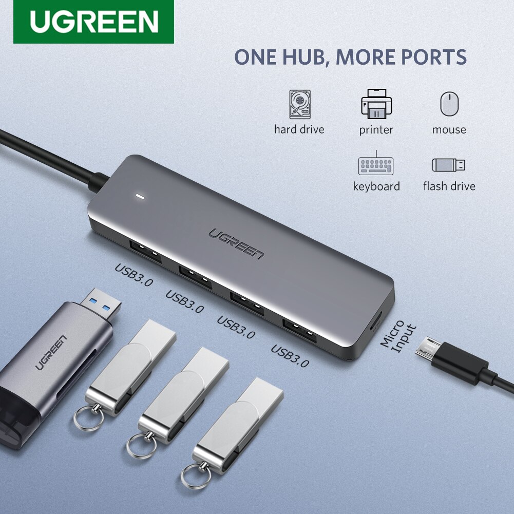 Ugreen Multi Usb 3.0 Hub Usb Splitter Usb 3.0 4 Po... – Vicedeal