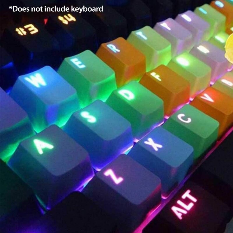 37Keys Doubleshot Rainbow Gradient Keycaps PBT OEM... – Grandado